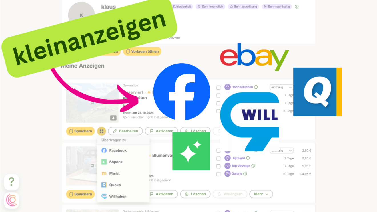 Kleinanzeigen-Enhanced: Kleinanzeigen einfach verwalten